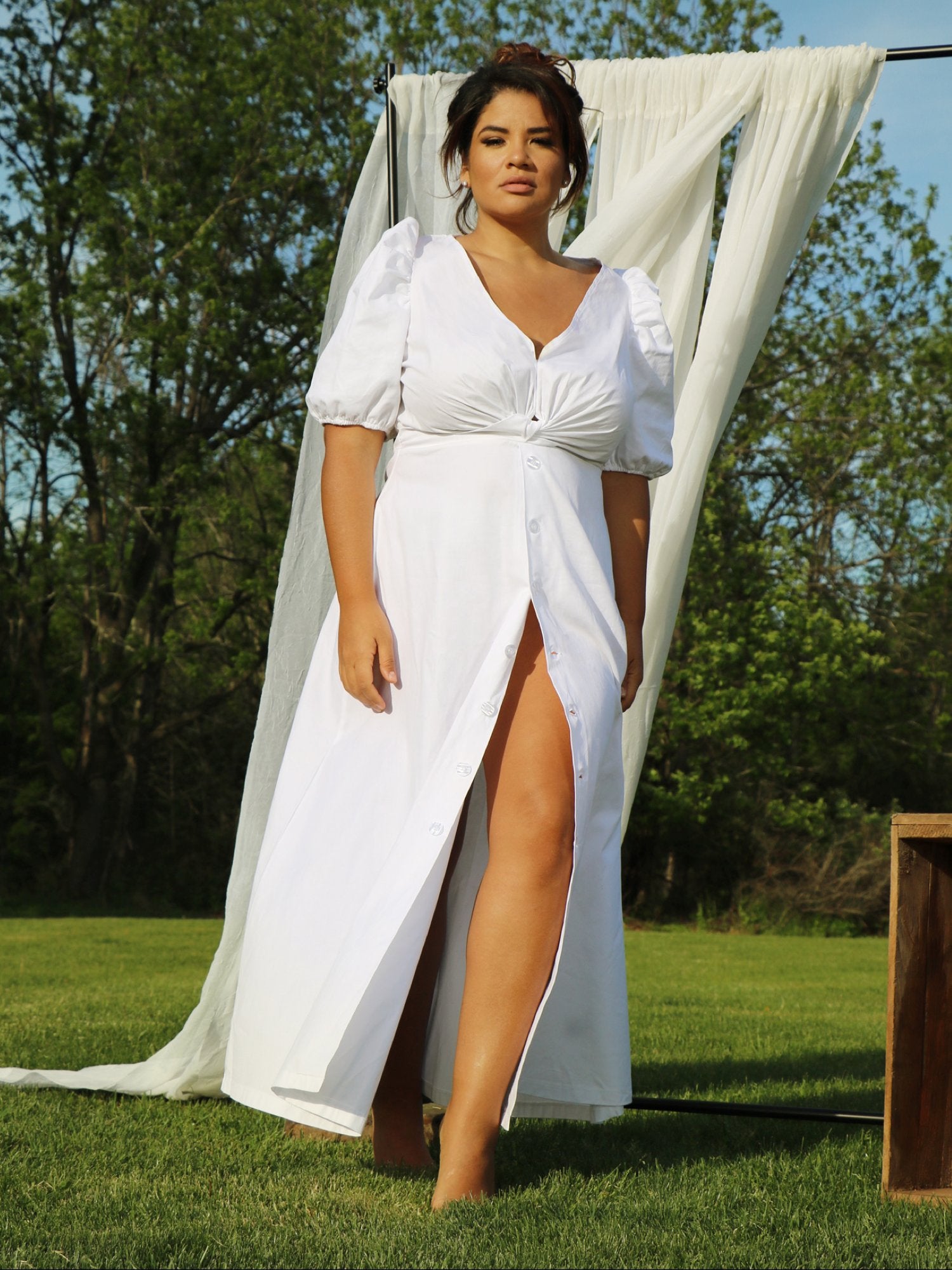 Mia Balloon Sleeve Maxi Dress – Fashion to Figure