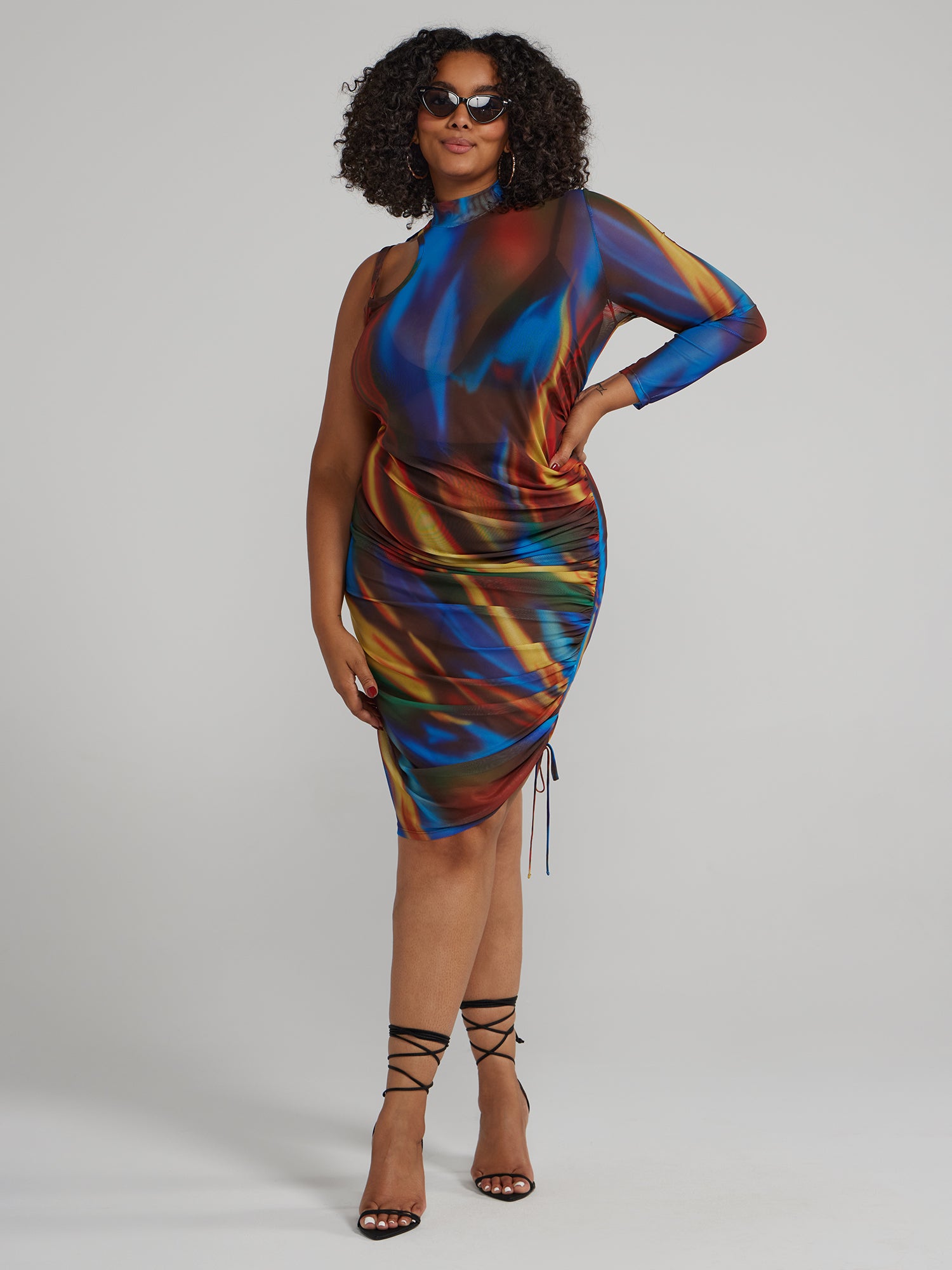 One Sleeve Ruched Dress – Fashion to Figure